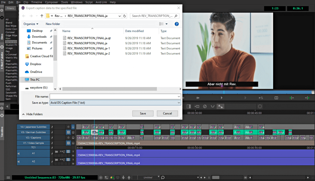 如何添加标题和字幕在Avid媒体作曲家| Rev