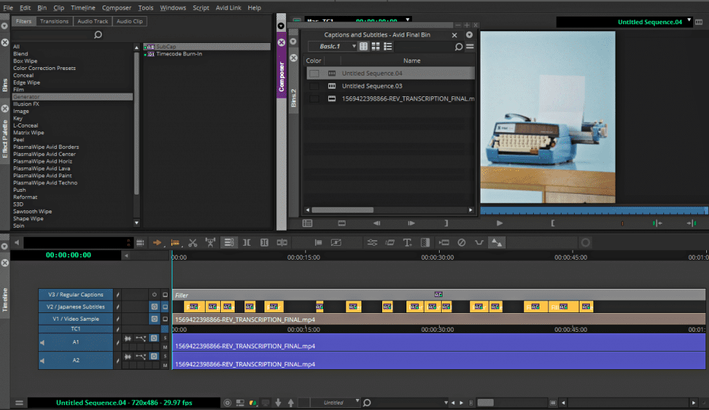 如何添加标题和字幕在Avid媒体作曲家| Rev