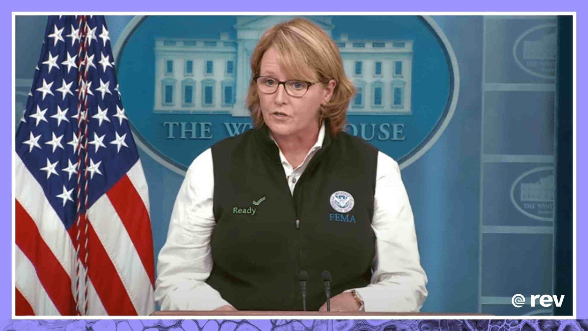 新闻秘书Karine Jean-Pierre和联邦应急管理局局长Deanne Criswell的新闻简报